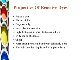 Reactive dyes | PPTX