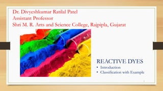 Reactive Dyes: Definition, Introduction and classification with ...