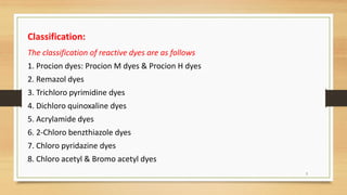 Reactive Dyes: Definition, Introduction and classification with ...