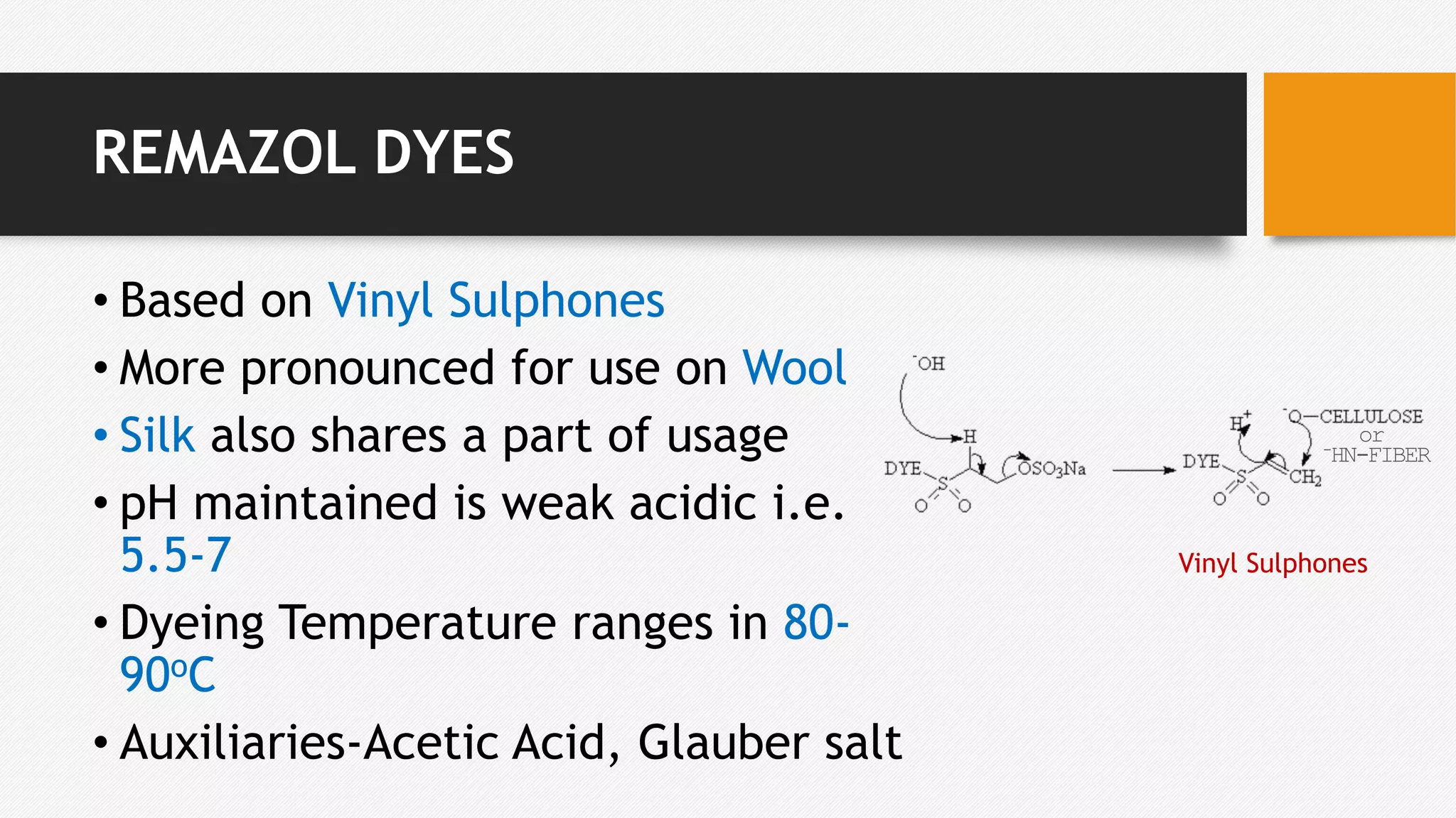 Reactive dyes applicable in neutral and acidic media | PPTX