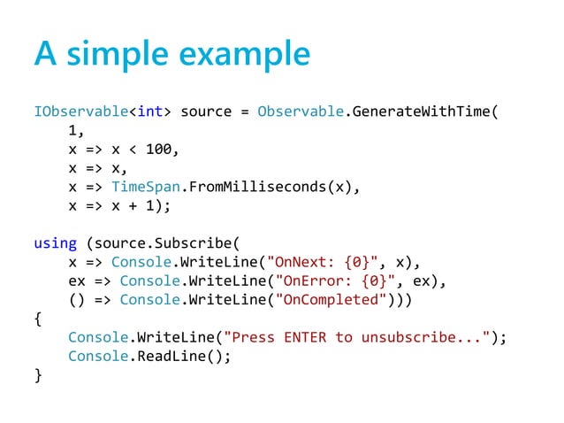 Reactive Extensions (Rx) | PPT