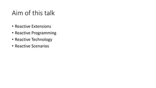 Quick look in Reactive Extensions | PPT