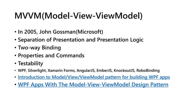 Reactive Model View Viewmodel Architecture Pptx Programming Languages Computing