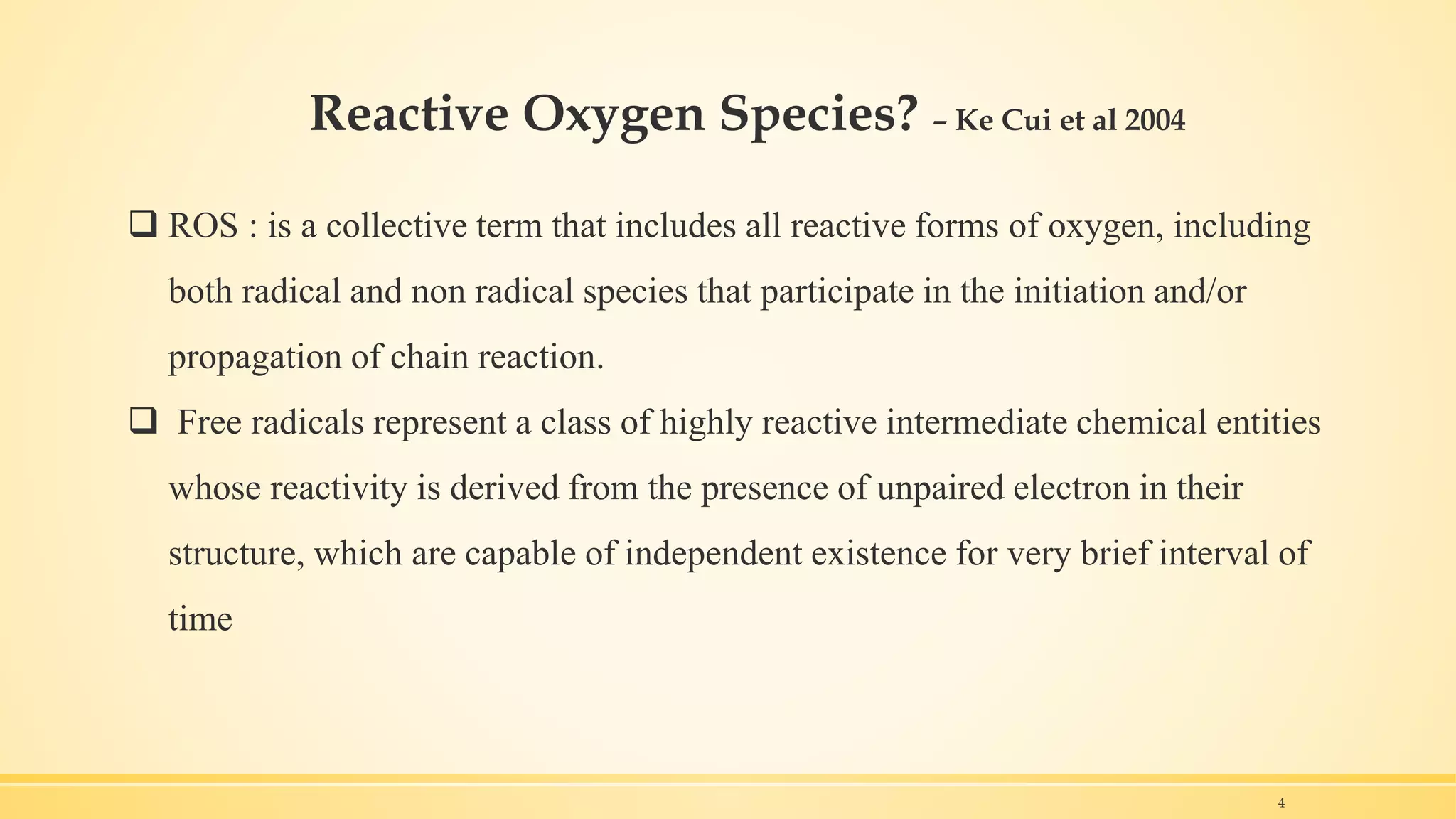 Reactive oxygen species | PPTX