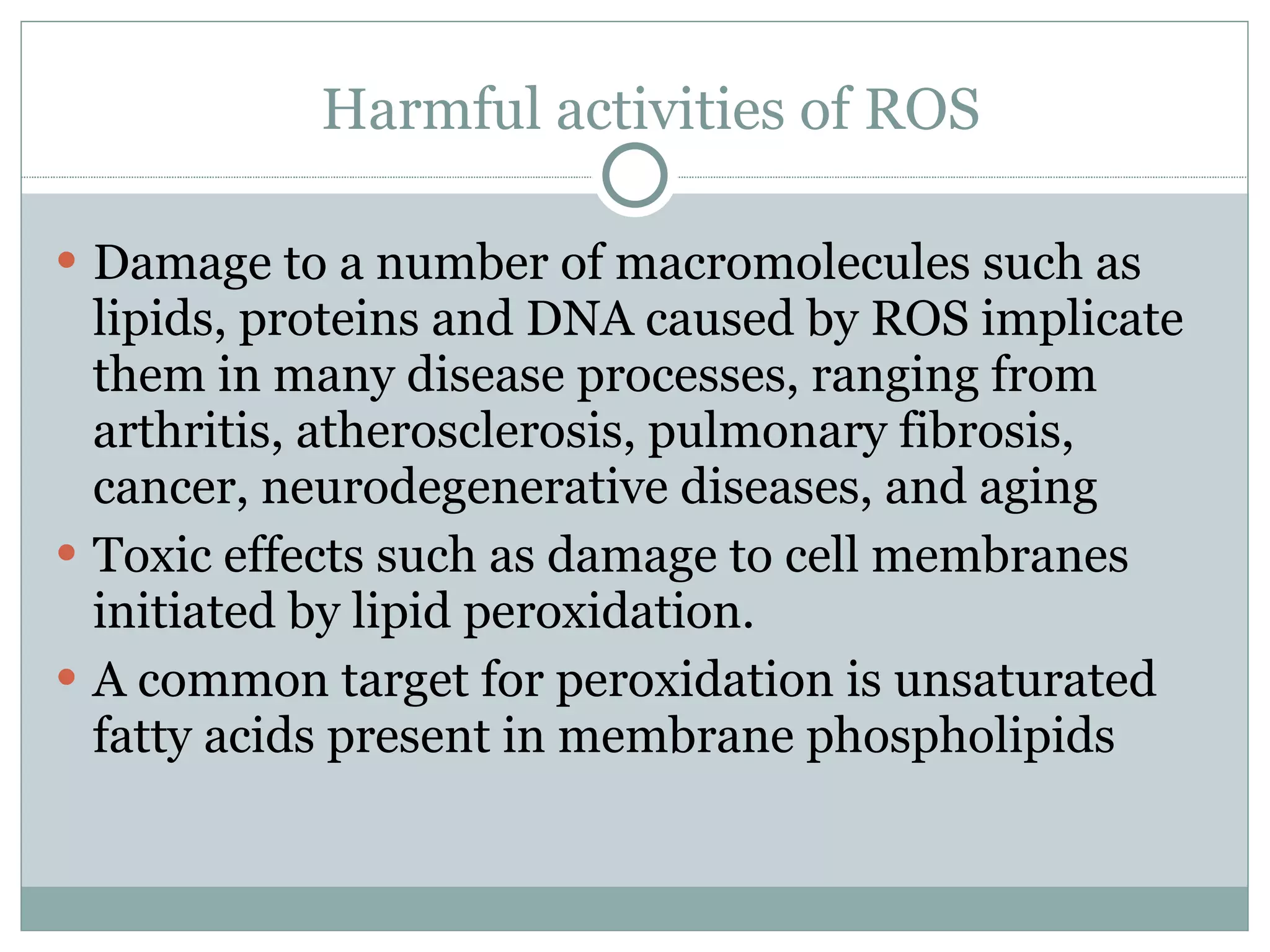 Reactive oxygen species & signal transduction 2 | PPT | Biological ...