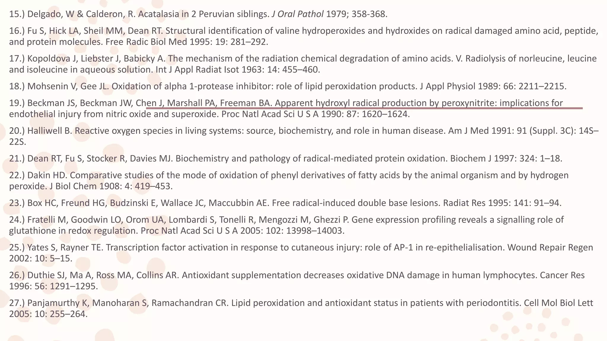 reactive oxygen species in periodontal disease | PPTX