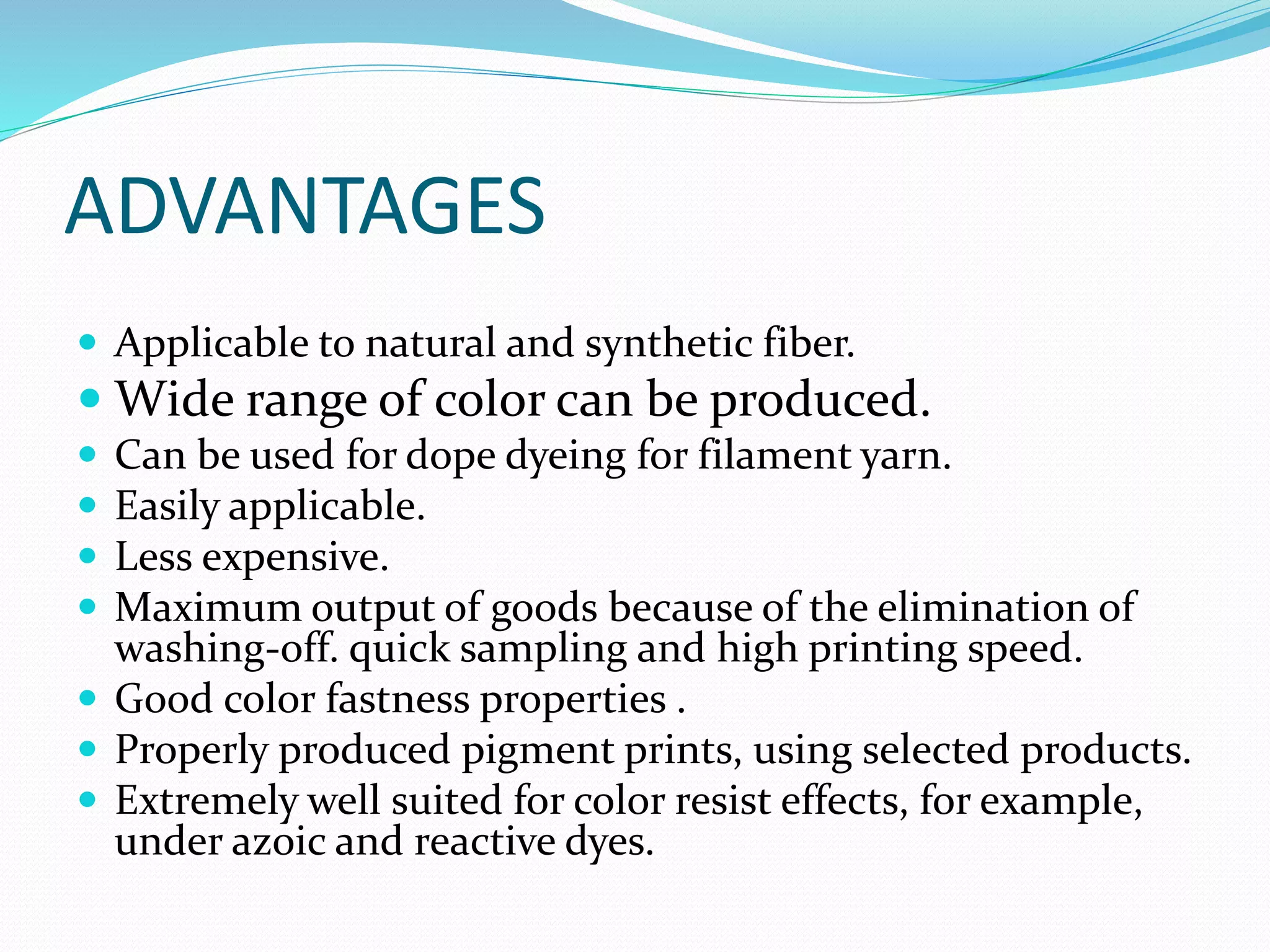 Reactive & pigment printing | PPTX