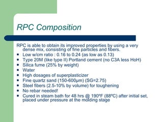 Reactive powder concrete.ppt | Chemistry | Science