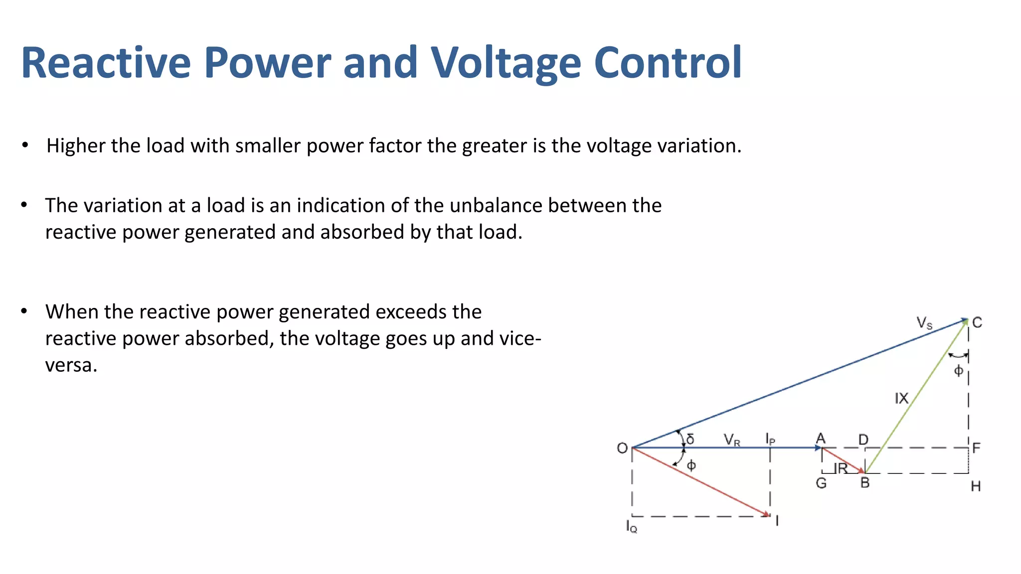 Reactive power and voltage control | PPTX