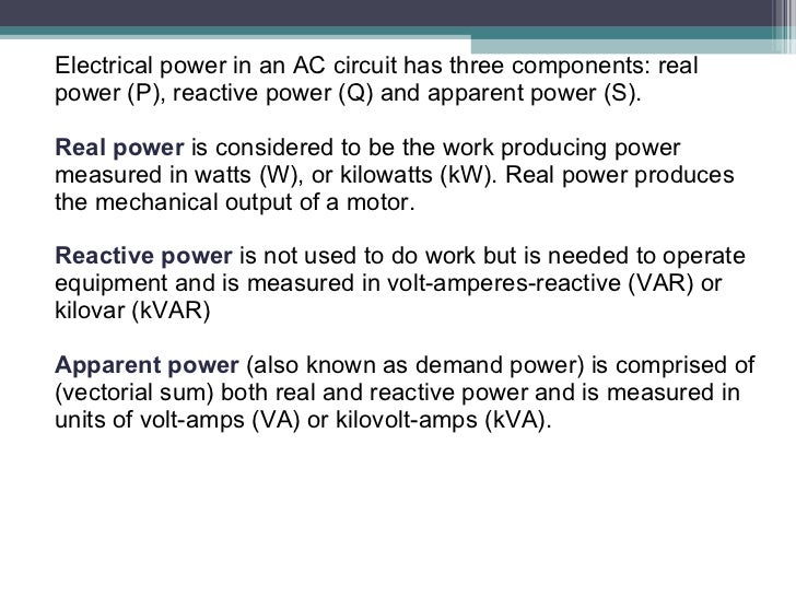 Reactive power compensation