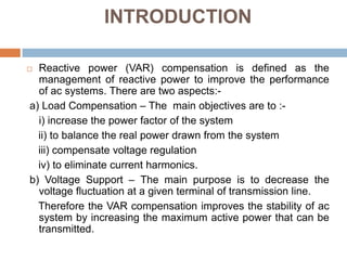 Reactive power compensation | PPTX