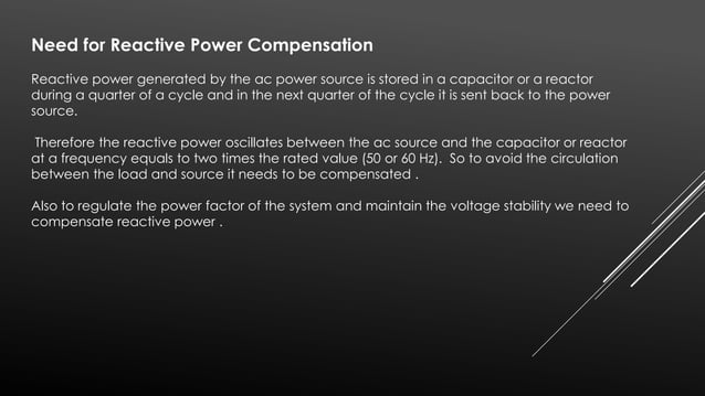Reactive power compensation | PPT