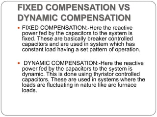 Reactive power compensation | PPTX