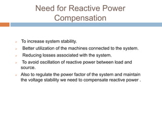 Reactive power compensation using statcom | PPTX