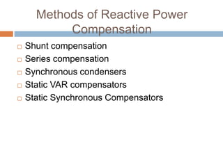 Reactive power compensation using statcom | PPTX