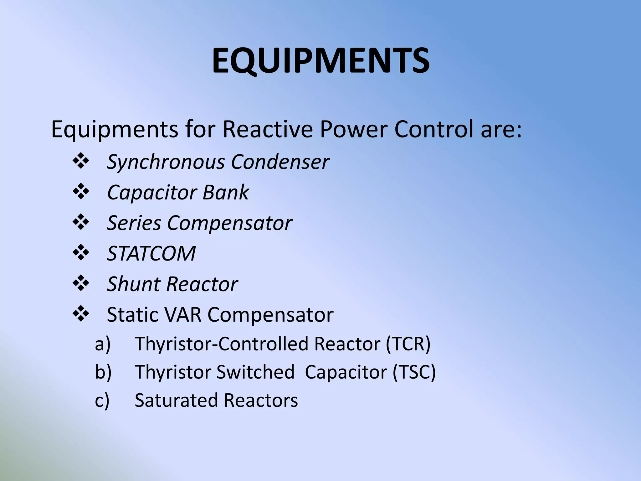 Reactive power consumption in modern power system | PPT