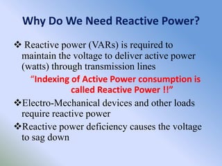 Reactive power consumption in modern power system | PPT
