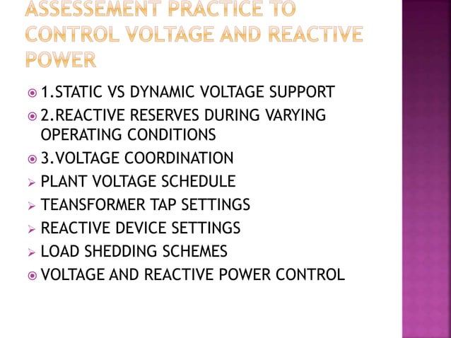 Reactive power management | PPTX