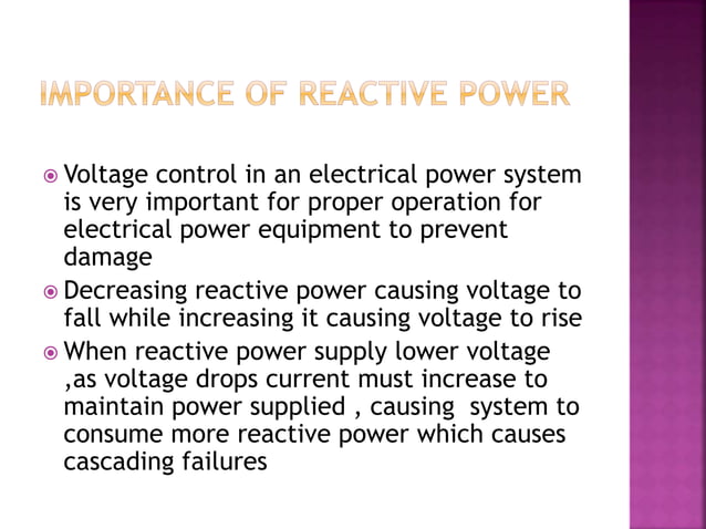 Reactive power management | PPTX