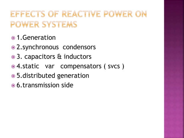 Reactive power management | PPTX