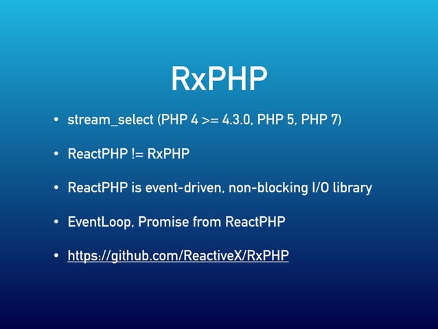 Reactive Programming In Php Ppt