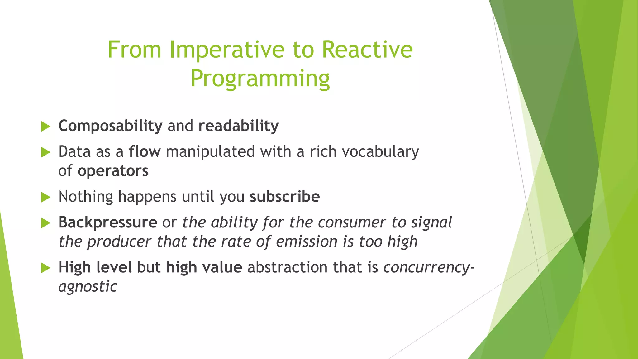 Reactive programming | PPTX | Programming Languages | Computing