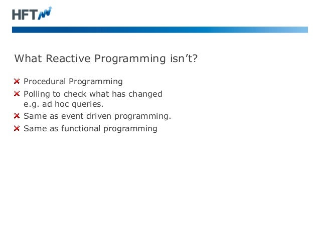 Reactive programming with examples