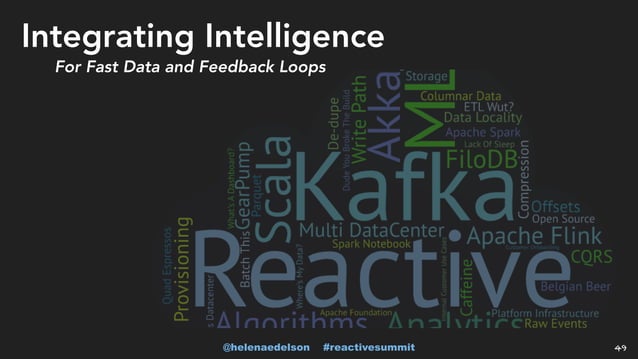 Building Reactive Distributed Systems For Streaming Big Data, Analytics & Machine Learning | PPT