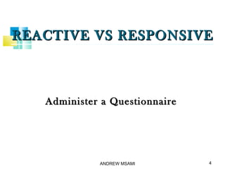Reactive vs responsive leadership 1 | PPT