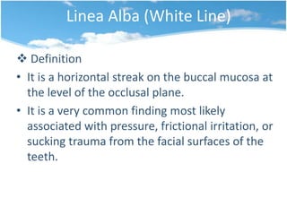 Reactive white lesions oral pathology | PPTX