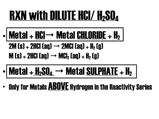 Reactivity Series S4 | PPT