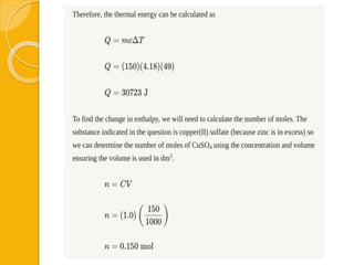 Reactivity 1.1 Measuring the enthalpy change By Anoosha Qaisar | PDF
