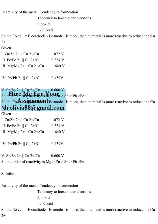 Reactivity of the metal Tendency to formcation .pdf Reactivity of the metal Tendency to formcation .pdf