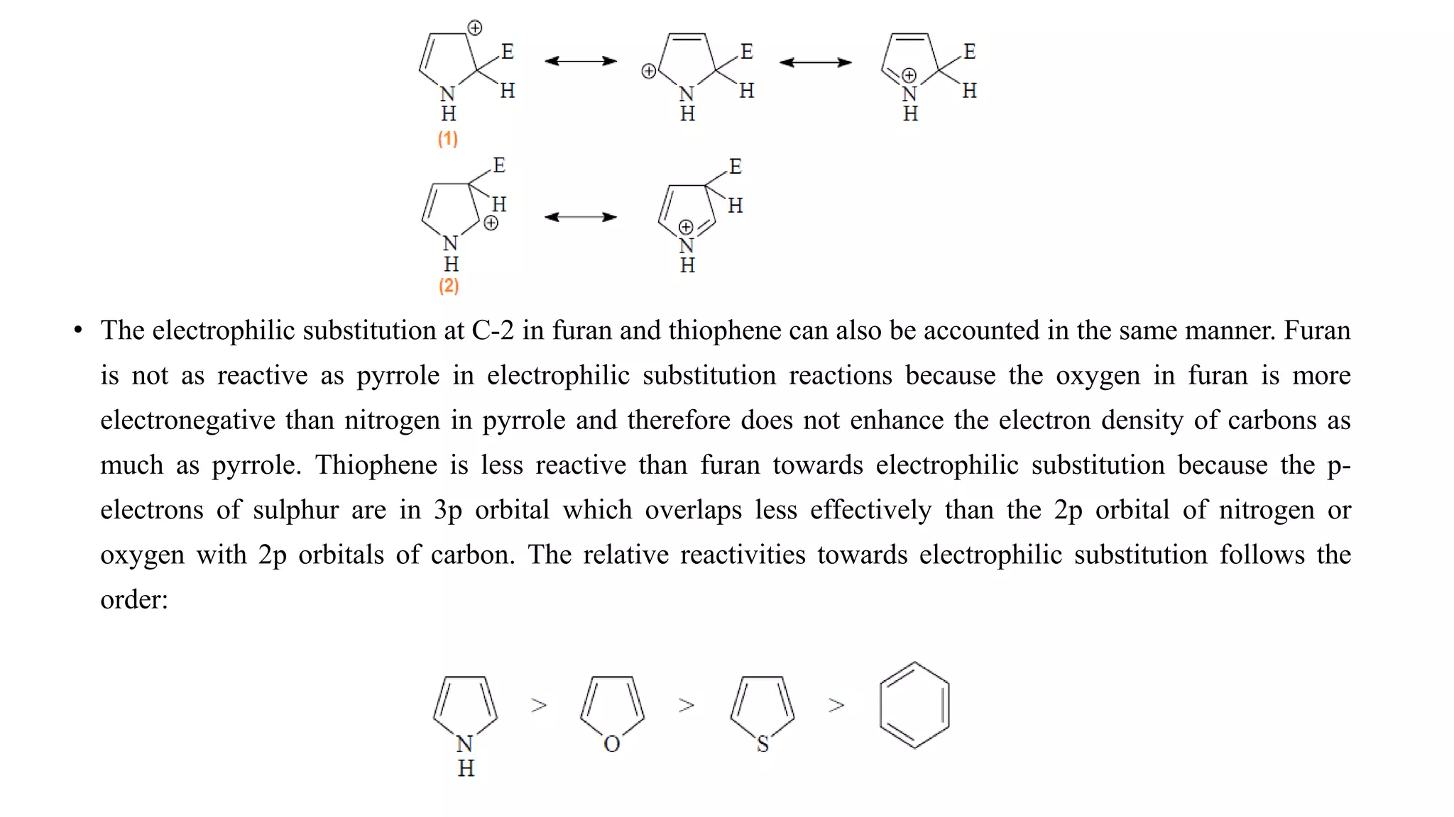 Reactivity order of Pyrrole, Furan and Thiophene.pptx