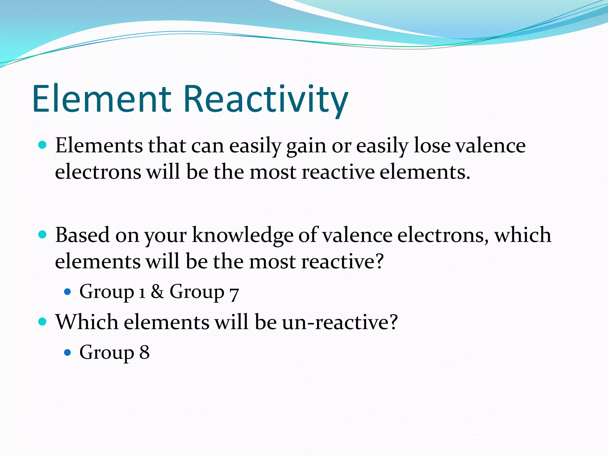 Reactivity & theory | PPTX