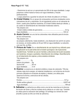 Reactivos y colorantes. | PDF