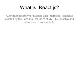 Reactjs | PPTX