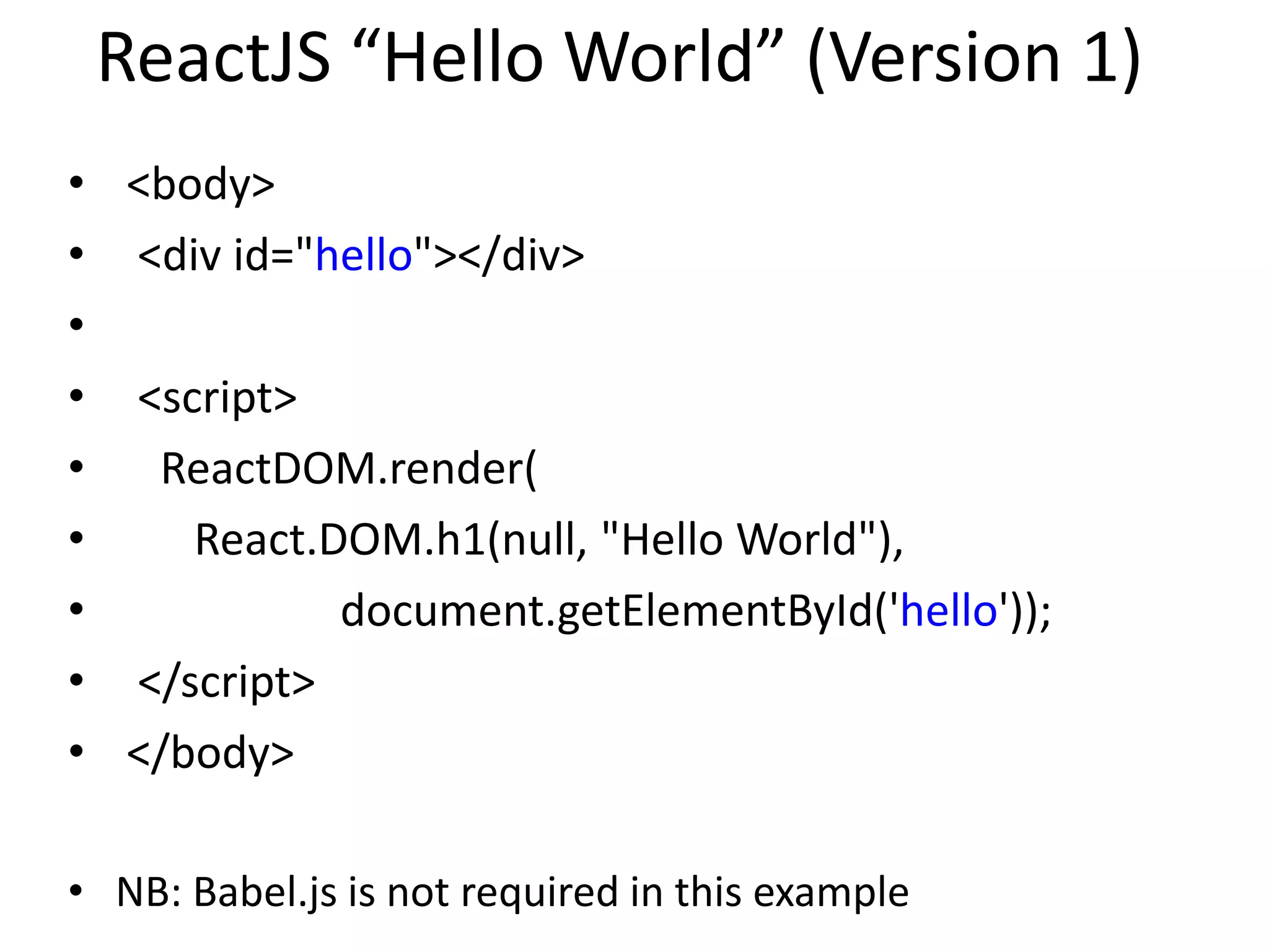 ReactJS for Beginners | PPTX | Web Development | Internet
