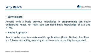 React js Online Training | PPT