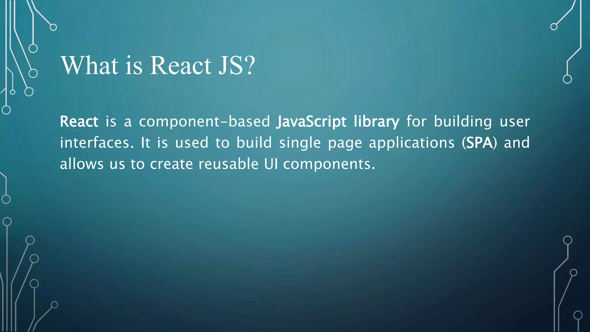 Introduction to React JS for beginners | Namespace IT | PPT Introduction to React JS for beginners | Namespace IT | PPT