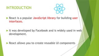 ReactJS.pptx | Web Development | Internet