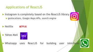 ReactJS.pptx | Web Development | Internet