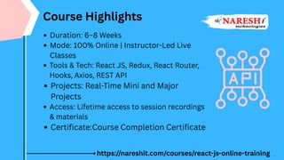 React JS Online Course Training in NareshIT | PDF