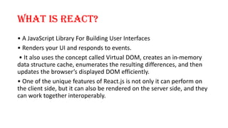React js TRAINING IN BANGALORE | PPT
