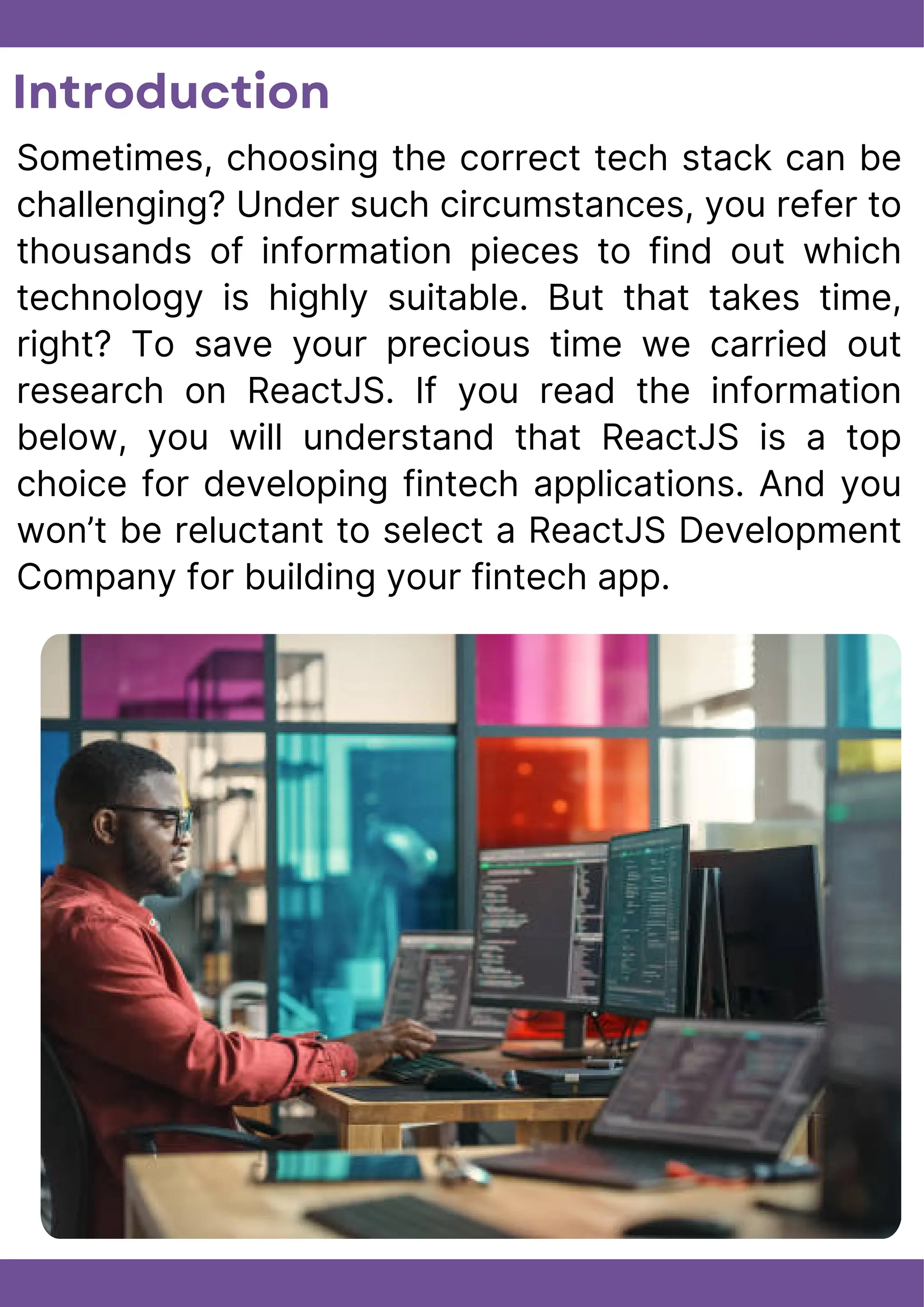 Why ReactJS Development Can be a Popular Choice for Making Fintech Apps? | PDF