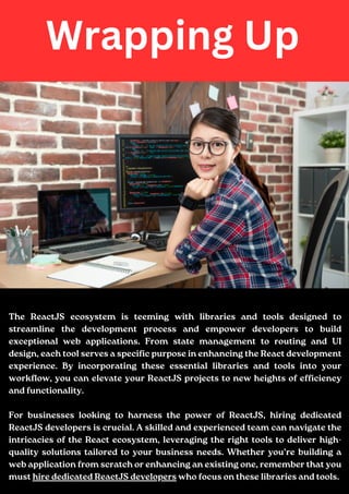 ReactJS Ecosystem: Essential Libraries and Tools Your Developer Should ...