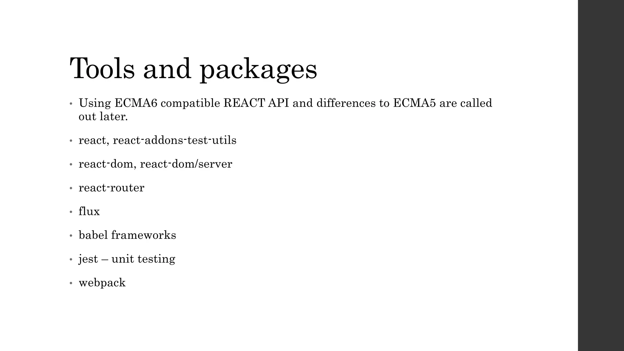 React And Flux Life Cycle With Jsx React Router And Jest Unit Testing