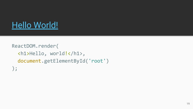 Introduction to React JS | PPT