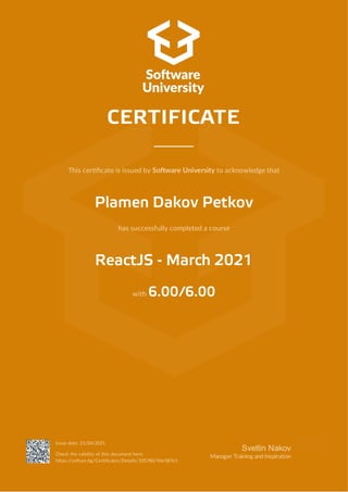 ReactJS | PDF | Web Development | Internet