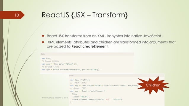ReactJS presentation | PDF | Web Development | Internet